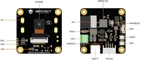 Dfrobot Esp32 S3 Ai Camera Module 160° Weitwinkel Ir Nachtsicht