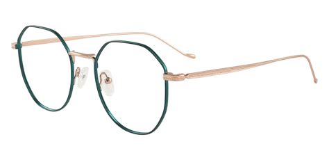 Cannon Geometric Prescription Glasses Green Womens Eyeglasses