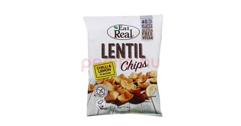 Eat Real Chipsuri De Linte Cu Ardei Iute Și LĂmÂie 40g