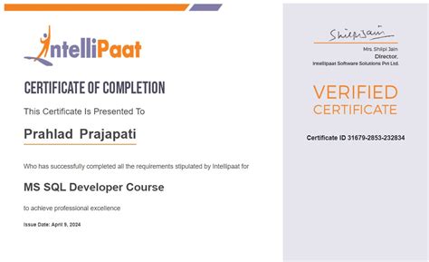prahlad prajapati on linkedin i m happy to share that i ve obtained a