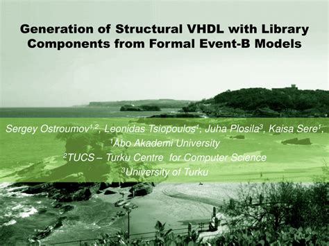 Pdf Presentation Generation Of Structural Vhdl With Library