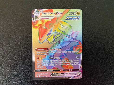 2021 Pokemon Evolving Skies Rayquaza Vmax 217203 Secret Rare Full Art