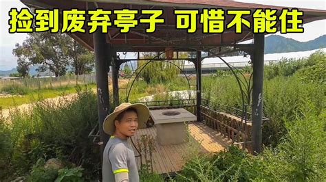 骑行新疆，天气太热差点中暑，捡到废弃亭子可惜不能入住【小哥在旅途】 Youtube