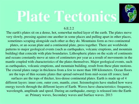 PPT Plate Tectonics PowerPoint Presentation Free Download ID