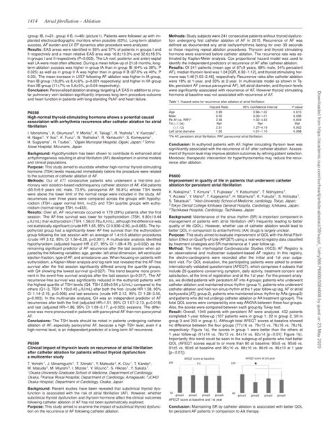 Pdf P6600improvement In Quality Of Life In Patients That Underwent Catheter Ablation For