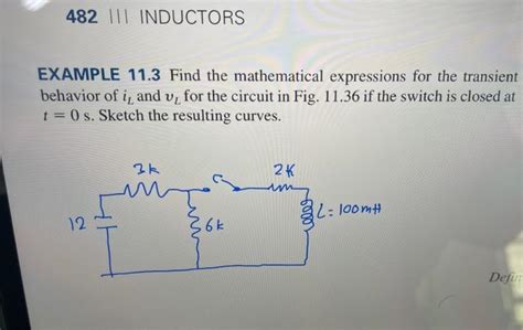 Solved EXAMPLE Find The Mathematical Expressions For Chegg