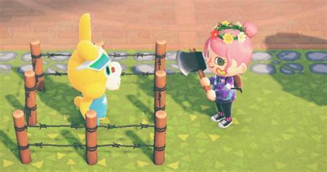 Animal Crossing New Horizons Player Traps Zipper In Barbed Wire