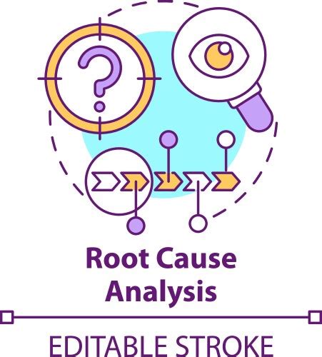 Root Cause Analysis Vector Images Over