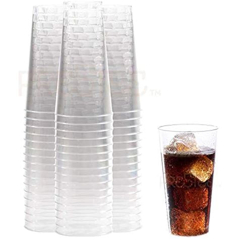 Large Cups Plastic 16 Oz Clear Drinking Glasses 100 Pack Disposable Party Wine Ebay