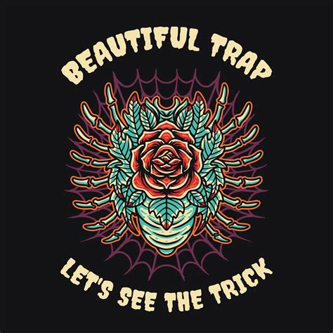 Flower Spider Retro Vector Illustration 10735813 Vector Art At Vecteezy