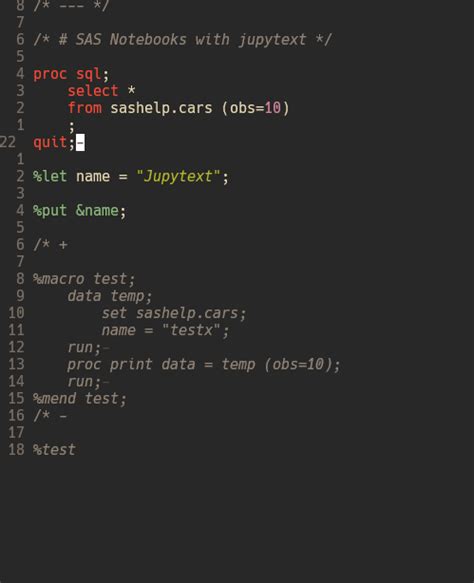 SAS Light Script Issue Issue 1049 Mwouts Jupytext GitHub