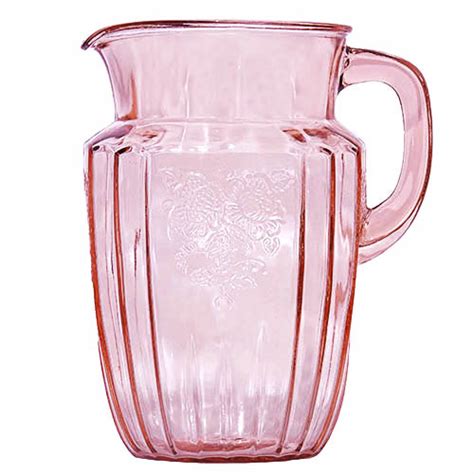 Depression Glass Pitcher In The Mayfair Rose Pattern Reuzeit Emporium