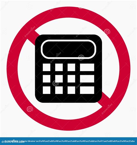 No Calculator Stock Vector Illustration Of Restriction 260450896