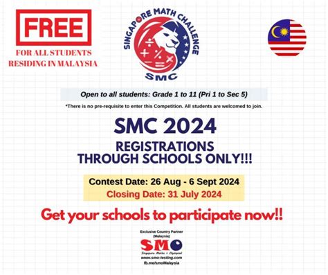 Singapore Math Challenge And Global Finals Smc And Smgf Smo Education Group