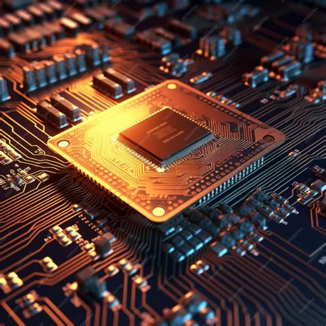 Premium Ai Image Close Up View Of A Modern Gpu Card Circuit 3d Rendering