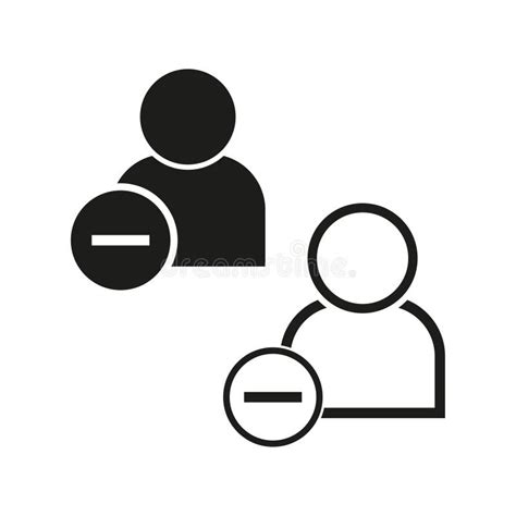 Remove User Icon Vector Illustration Eps 10 Stock Vector