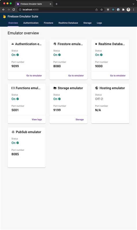 how to configure firebase emulators with next js