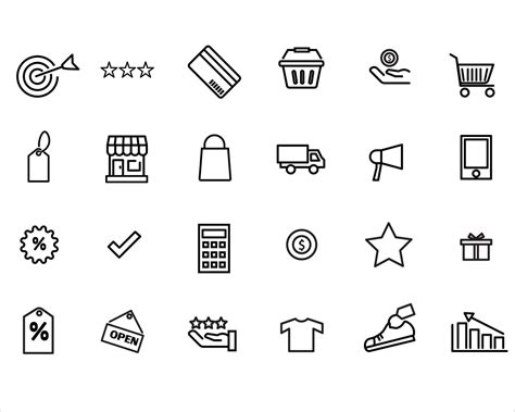 Shopping E Commerce Line Icons Set Shopping Online Symbols Collection Icons Vector 31095875