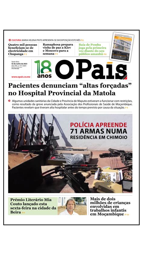 Capa do jornal diário 02 06 2023 O País A verdade como notícia