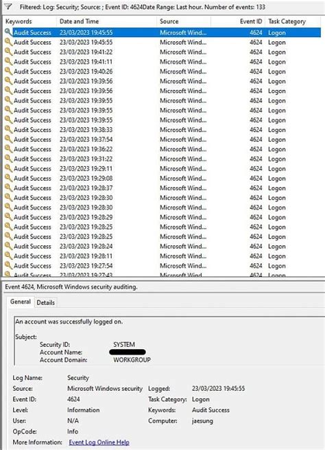 Logon Events ID In Hour Should I Be Worried Solved Windows Forums