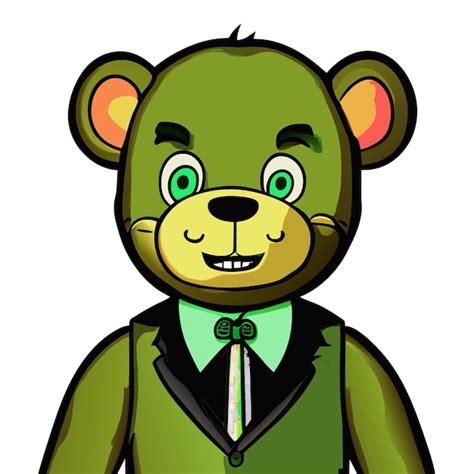 Cinco Noites No Freddys Spring Trap Vetor Ilustração Desenho Animado