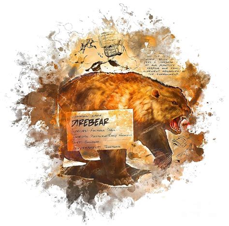 Dire Bear Painting By Mitchell Patel Fine Art America