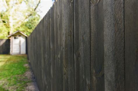 Staining Our Fence Black Cedar Fence Fence Stain Black Fence