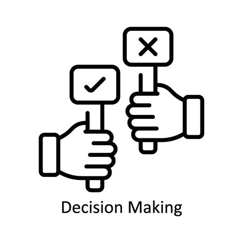 Decision Making Vector Outline Icon Design Illustration Product
