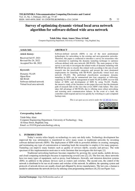Pdf Survey Of Optimizing Dynamic Virtual Local Area Network Algorithm
