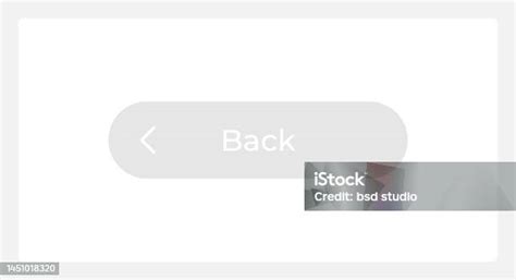 Inactive Back Button Ui Element Template Stock Illustration Download