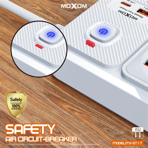 Moxom 12 IN 1 UK Power Strip 2m Mega Phone City
