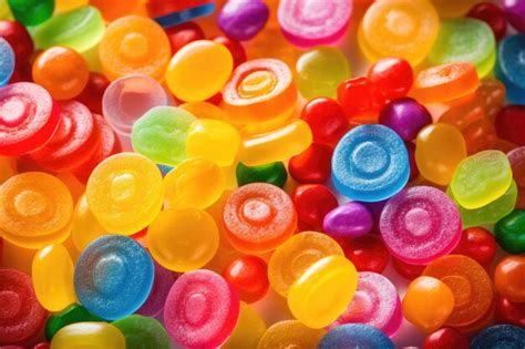 Premium Ai Image Candy Sweets Gummy Colorful Holiday Background