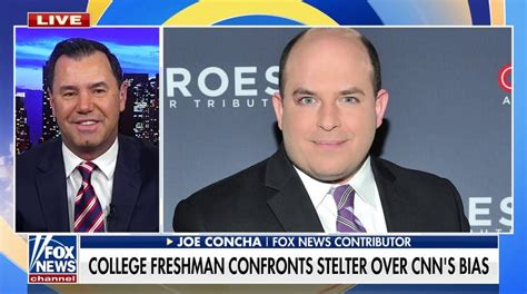 Joe Concha Rips Brian Stelters Non Answer To College Freshman Who