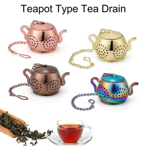 Metal Tea Strainer Teapot Shape Loose Tea Infuser Stainless Steel Leaf
