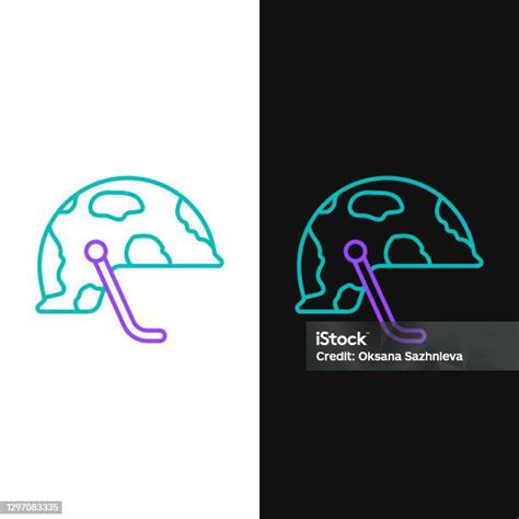 흰색과 검은 색 배경에 격리 라인 군사 헬멧 아이콘 방어와 보호의 육군 모자 기호 보호 모자 다채로운 개요 개념 벡터 강철에 대한 스톡 벡터 아트 및 기타 이미지 Istock