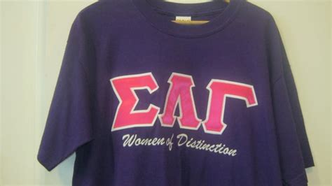 Sigma Lambda Gamma T Shirt With Stitched Letters And Slogan Etsy