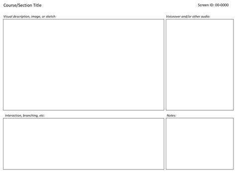 Storyboard Templates For Elearning Edutechspot