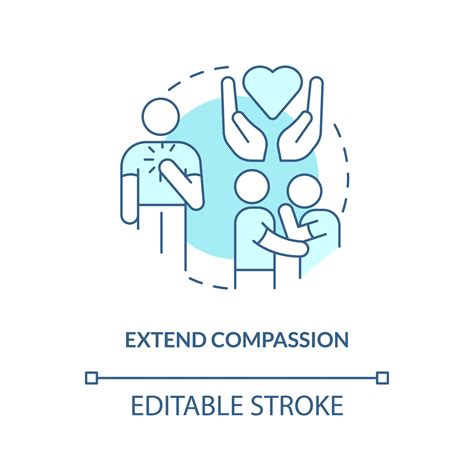 Extend Compassion Turquoise Concept Icon Fixing Relationship Abstract