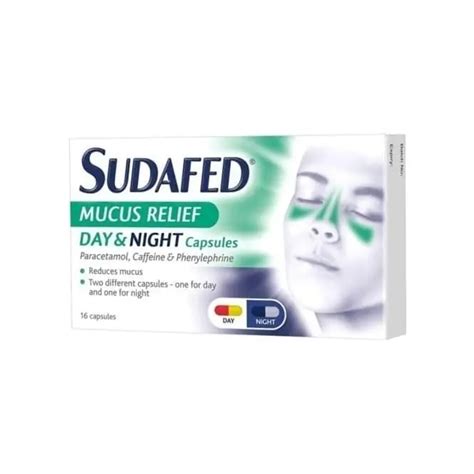 Sudafed Mucus Relief Day And Night Capsules 16