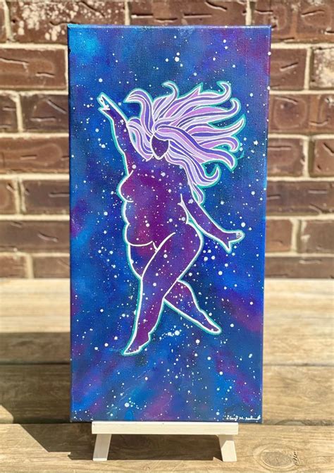 Take Up Space Body Positive Original Art Nude Curvy Woman Etsy Small Canvas Art Original