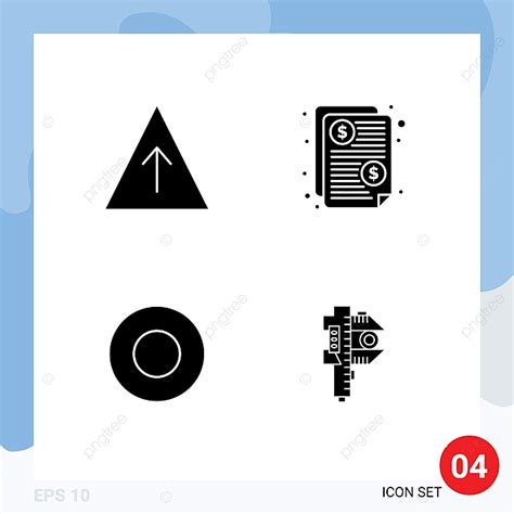 Pictogram Set Of Simple Solid Glyphs Of Career Measuring Paid Growth PNG And Vector With