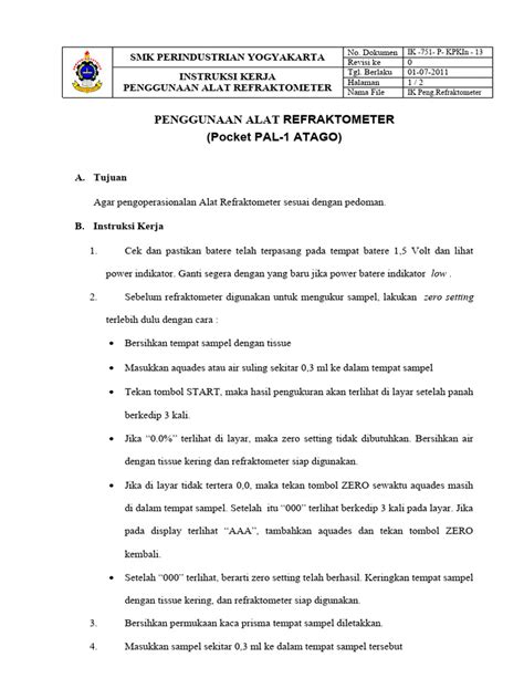 751 P 13 Penggunaan Alat Refraktometer Pdf