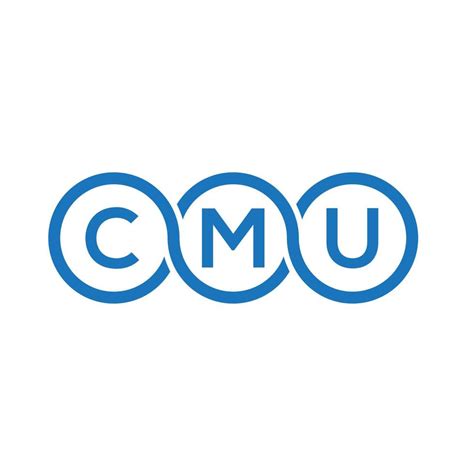 Cmu Letter Logo Design On White Background Cmu Creative Initials