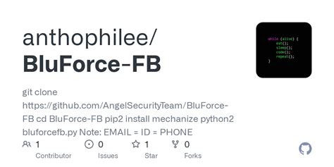 GitHub Anthophilee BluForce FB Git Clone Https Github