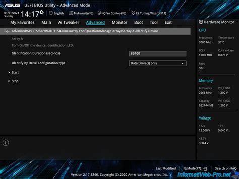 Configure Your Adaptec Smartraid 3154 8i8e Controller Via The Bios Of An Asus Motherboard In