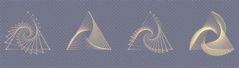 Premium Vector Triangle Logo Spiral Perspective With Rotation Fractal