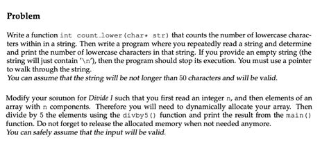 Solved Problem Write A Function Int Countlower Char Str