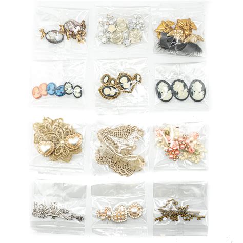 12 Pack Victorian Embellishment Bundle 50 Pieces Dress It Up