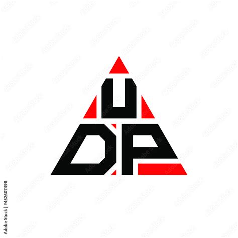 Stockvektorbilden Udp Triangle Letter Logo Design With Triangle Shape Udp Triangle Logo Design