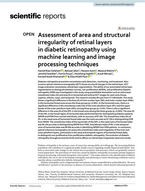 pdf assessment of area and structural irregularity of retinal layers